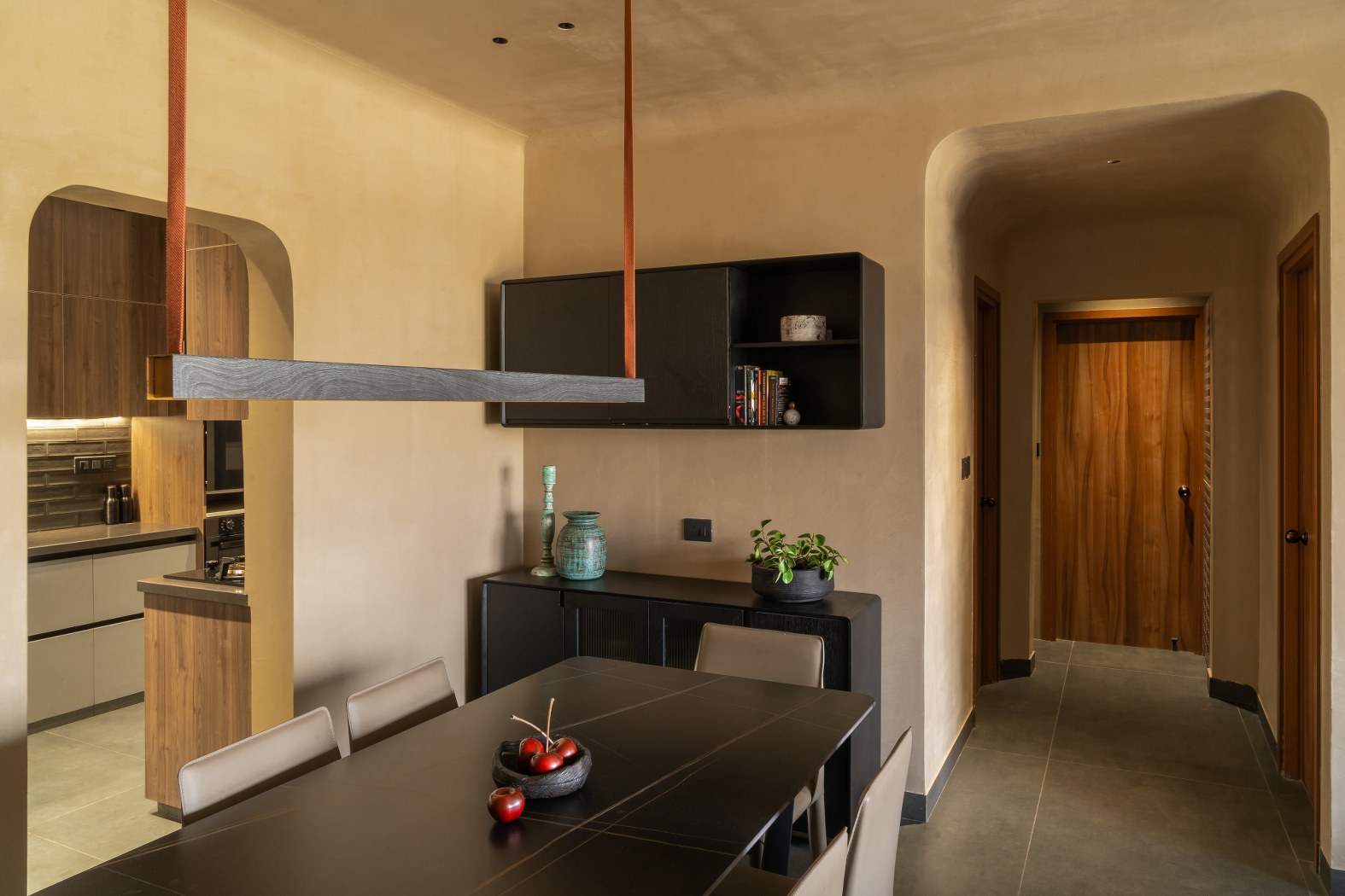 The Interior Of This Modern Indian House Design Has A Warm Earthy ...