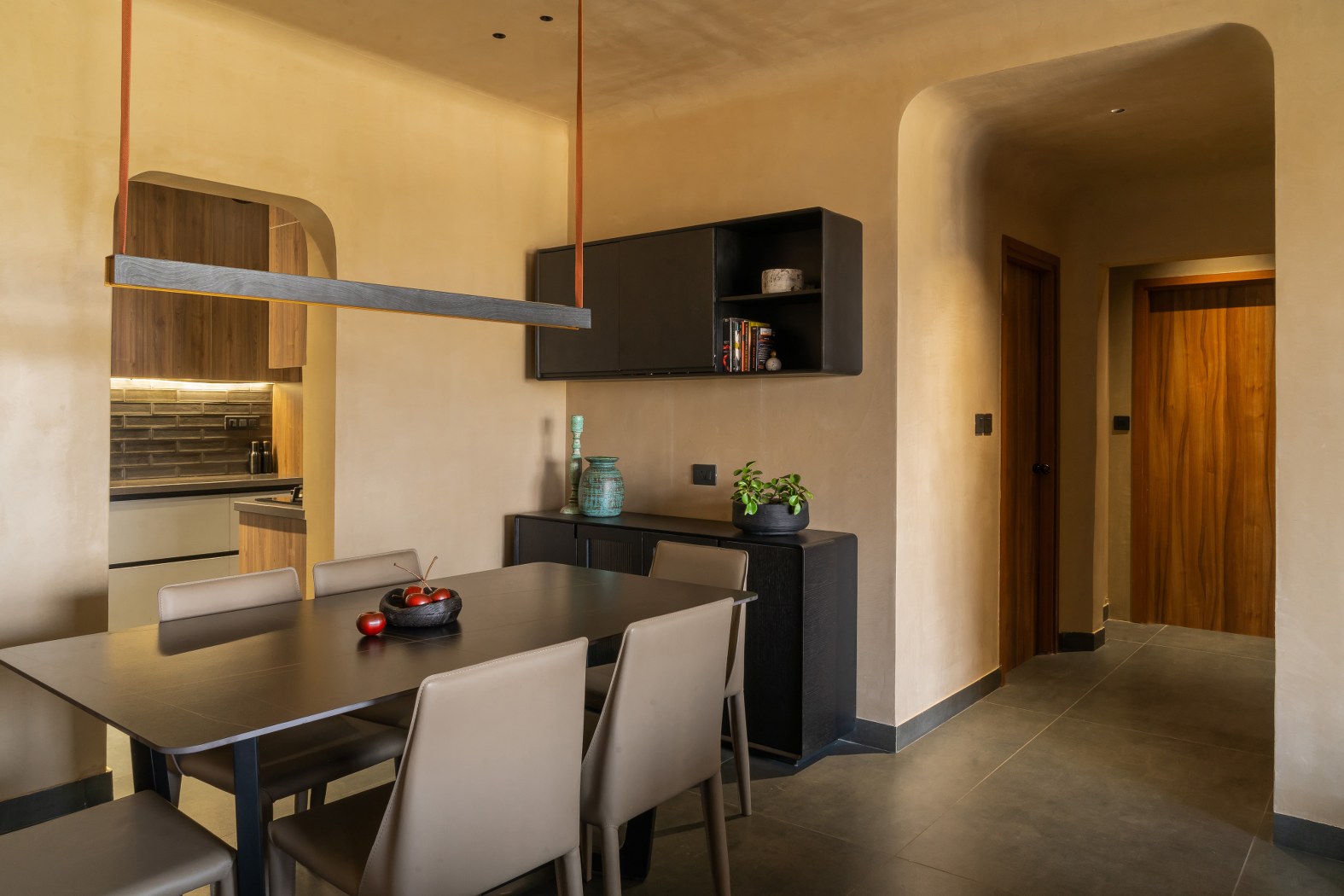 The Interior Of This Modern Indian House Design Has A Warm Earthy ...