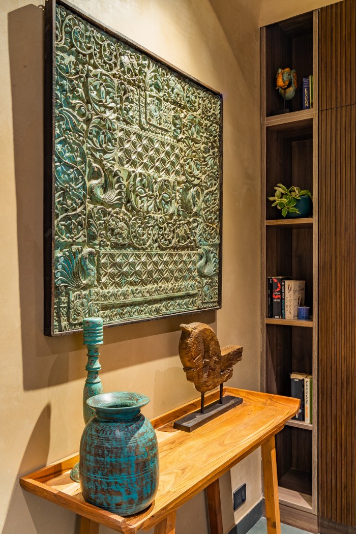 The Interior Of This Modern Indian House Design Has A Warm Earthy ...