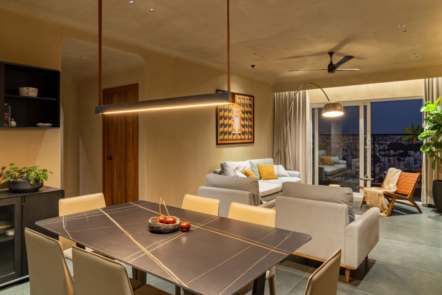 The Interior Of This Modern Indian House Design Has A Warm Earthy ...
