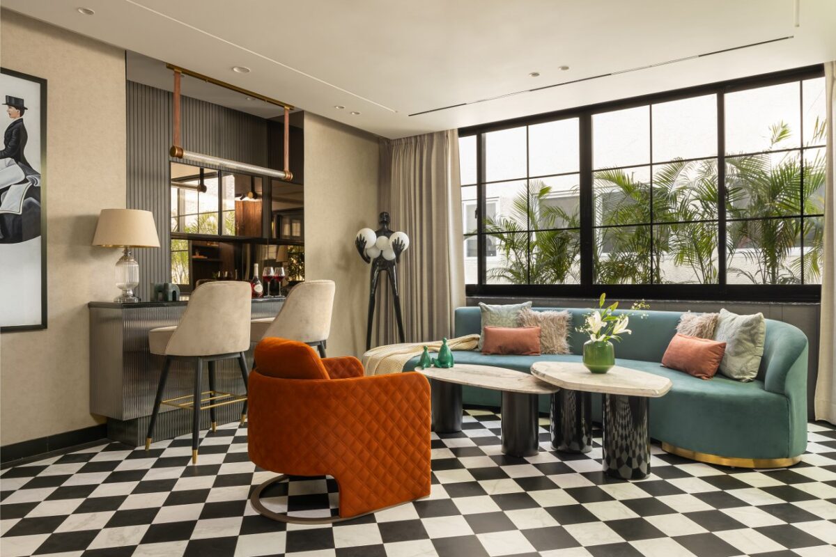 A Sanguine Symphony of Eclectic Style Interior Design in a Contemporary ...