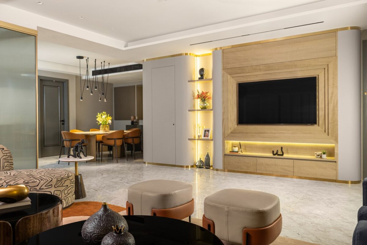 A Sanguine Symphony of Eclectic Style Interior Design in a Contemporary ...