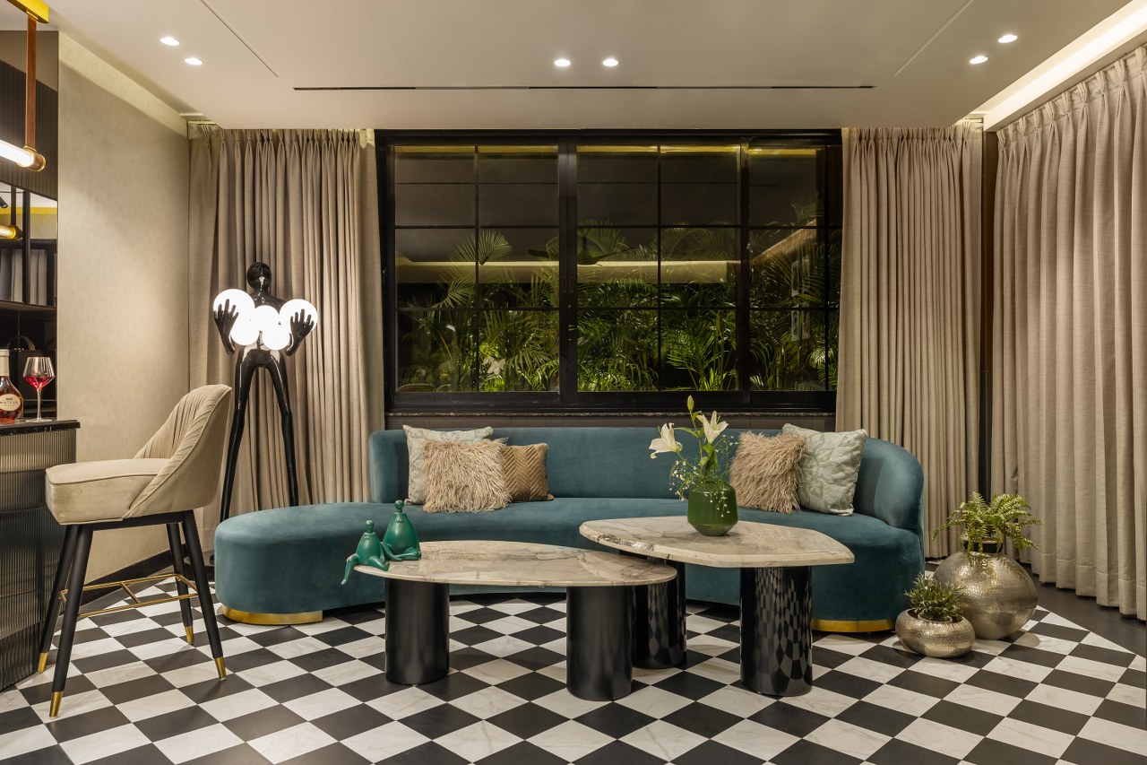 A Sanguine Symphony of Eclectic Style Interior Design in a Contemporary ...