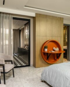 A Sanguine Symphony of Eclectic Style Interior Design in a Contemporary ...
