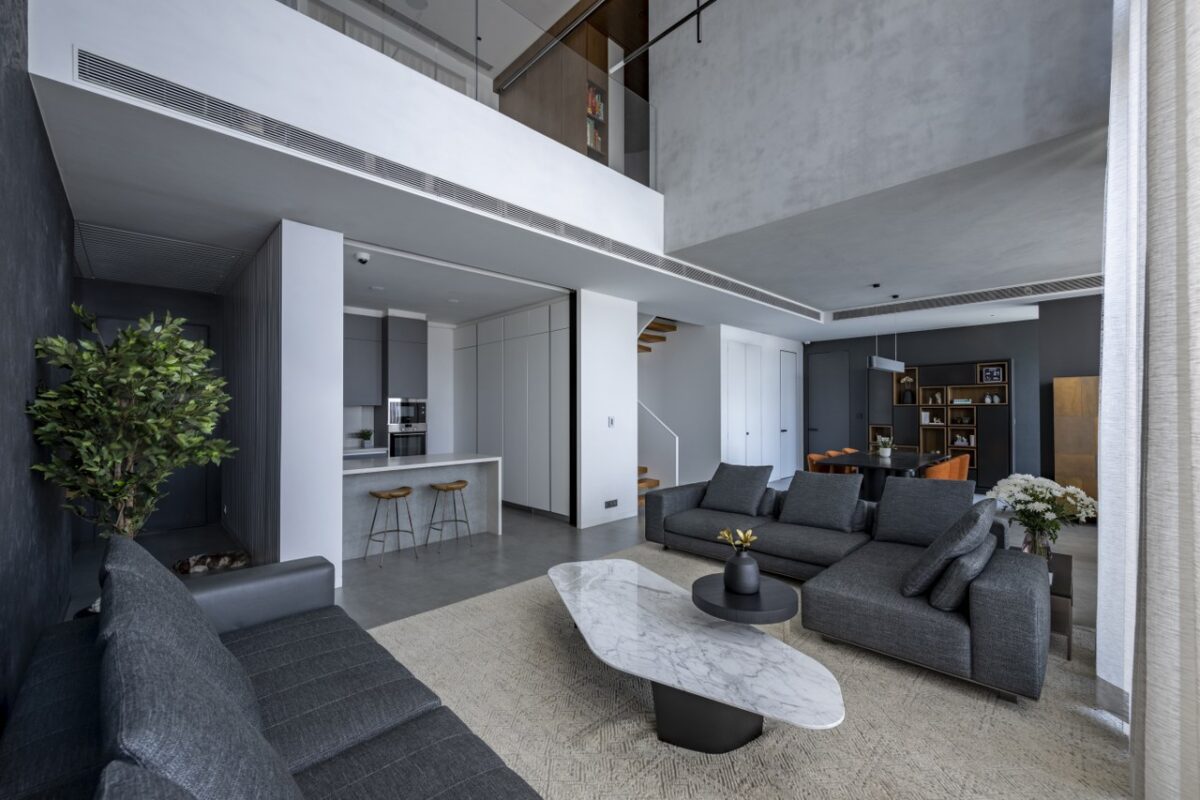 This Grey Abode On This High Rise Building Has Only The Bare ...