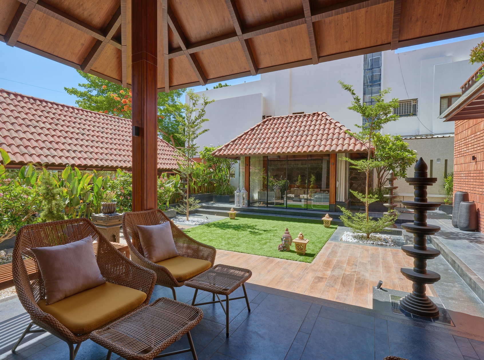 This Modern Tropical House is Nestled in a Dense Residential Colony ...