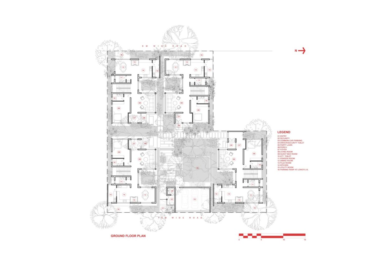 There Are Four Individual Homes Within A Large House Design | Avani ...