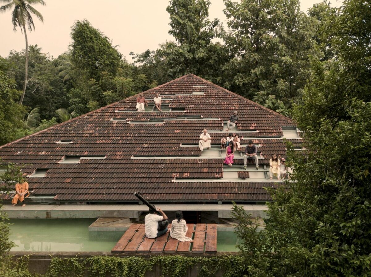 This Open Air Amphitheatre on a Kerala Roof Design is an Ideal Music ...