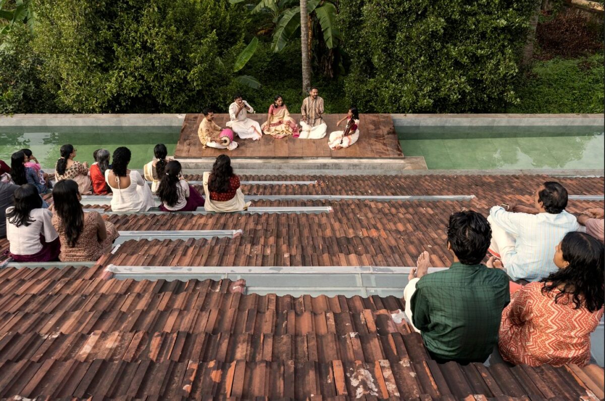 This Open Air Amphitheatre on a Kerala Roof Design is an Ideal Music ...