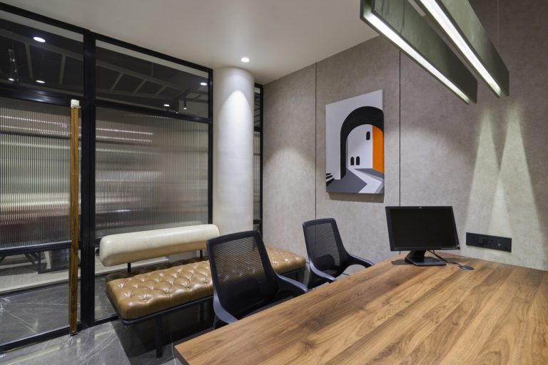 This Corporate Office Interior Design Uses A Functional Design Concept ...