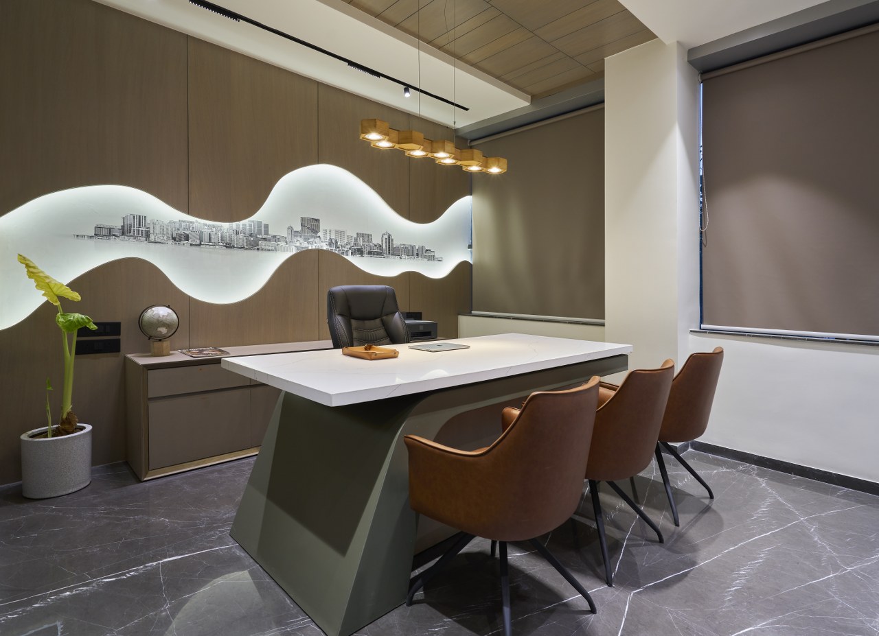 This Corporate Office Interior Design Uses A Functional Design Concept ...