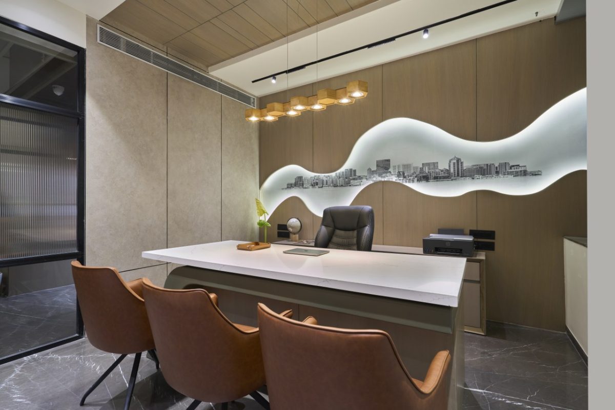 This Corporate Office Interior Design Uses A Functional Design Concept ...