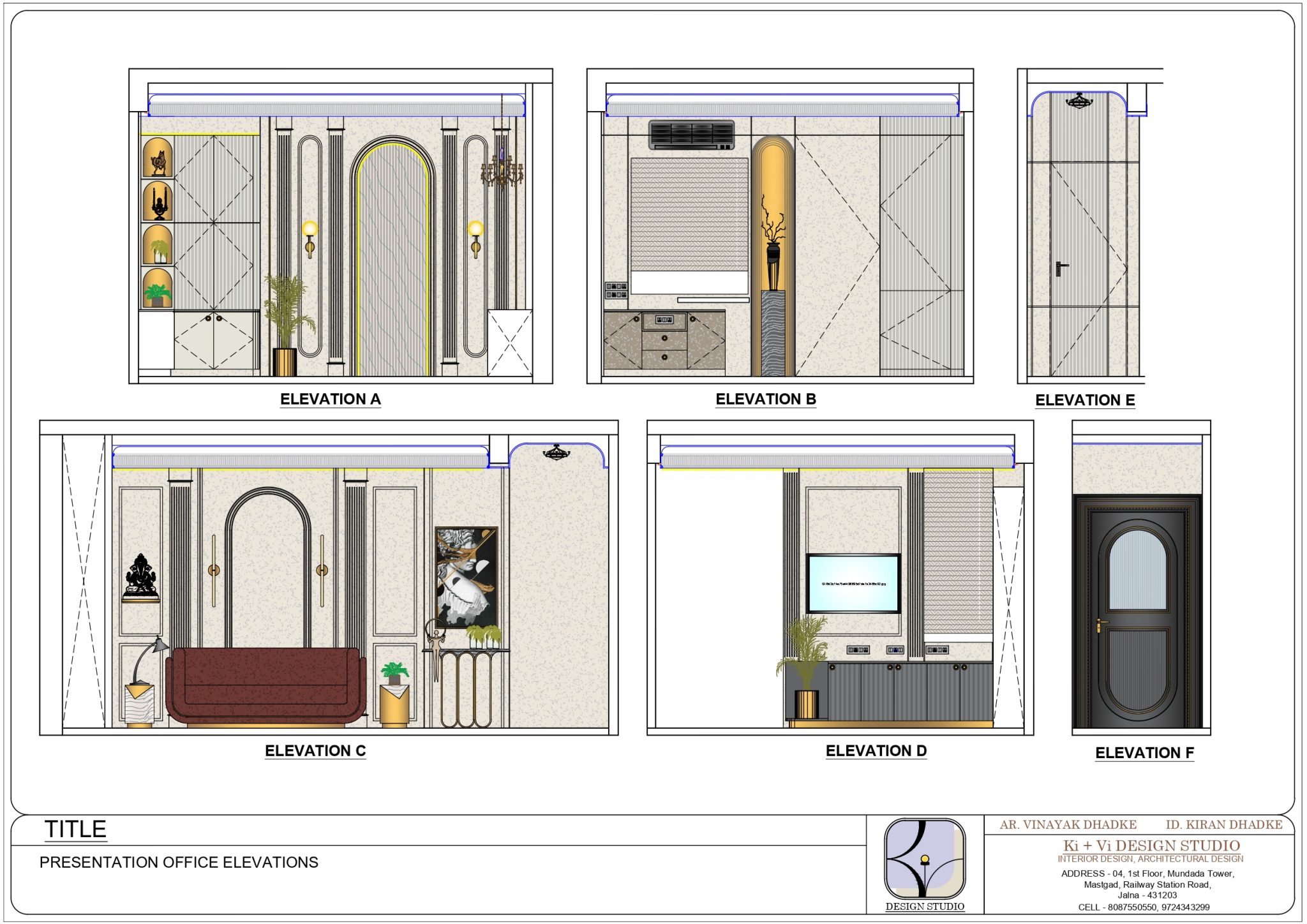 This Neoclassical Design Office Interior Creates a Timeless and Elegant ...