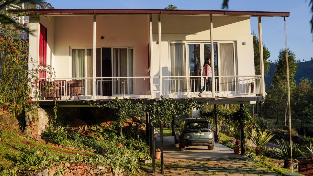 The Farmhouse Architecture in the Kotagiri Tea Estate has Rocks as the ...