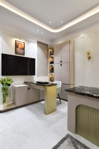 This Neoclassical Design Office Interior Creates a Timeless and Elegant ...