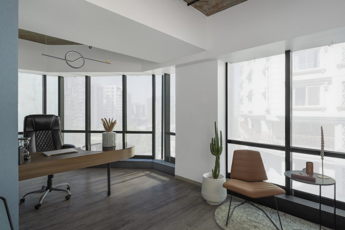 The Wall Colour of This Office Captivates With Pastel Hues and Sleek ...