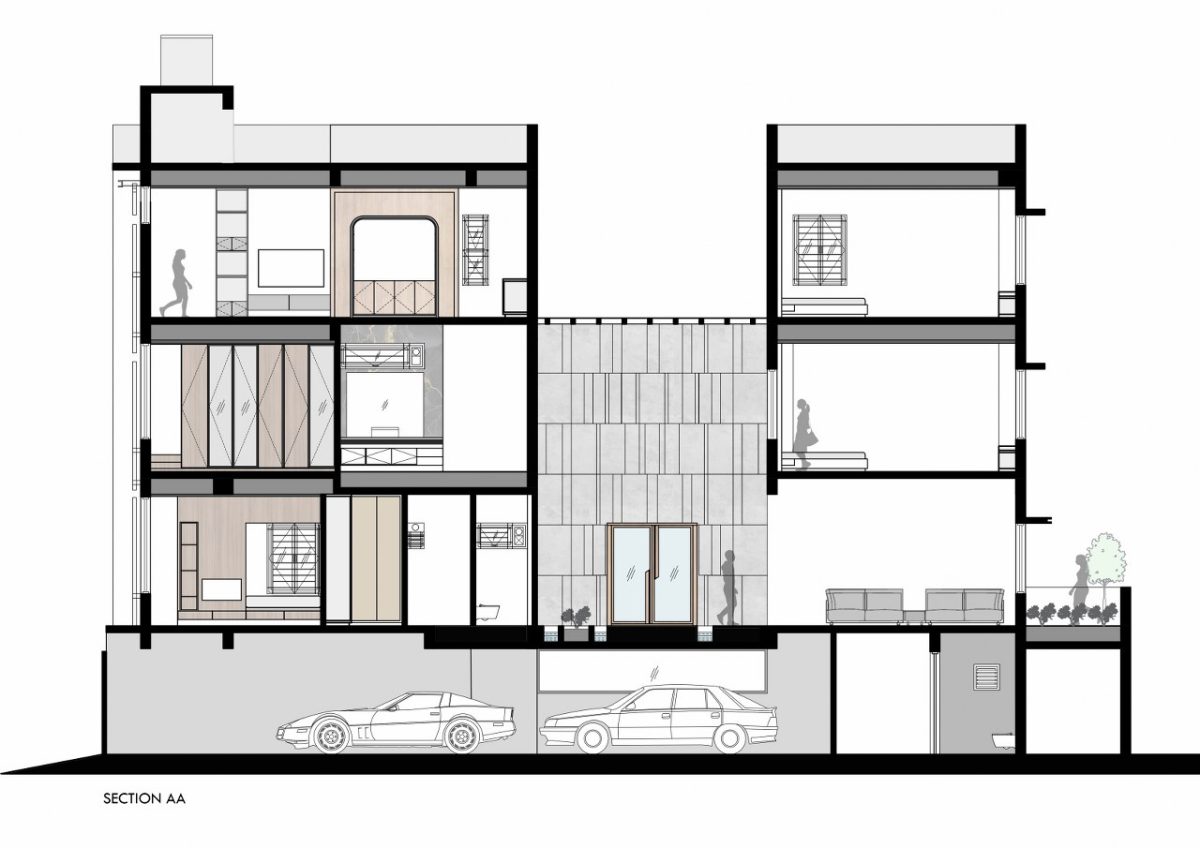 This House Facing South Connects the Family Through Spaces and Levels ...
