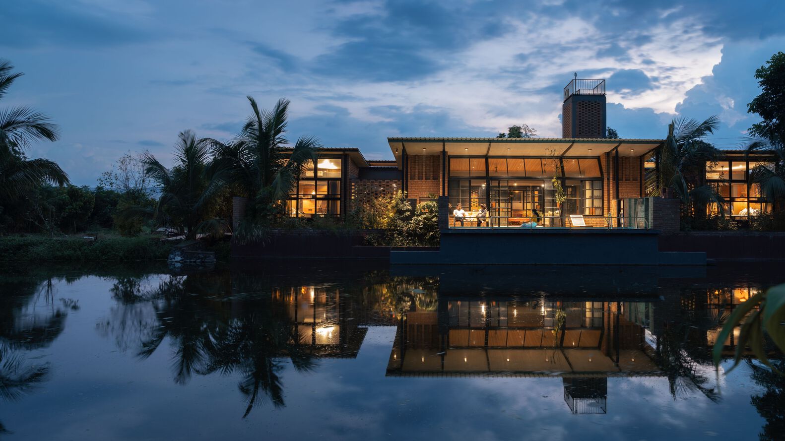 This house by the lake is Inspired by Wada Architecture | Studio Prakriya
