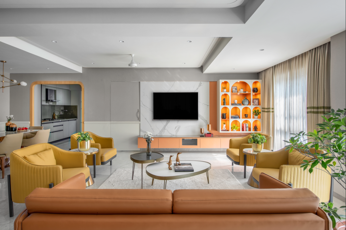 This House Design is a Blend of Bold Accents with Neutral | Space Kraft ...