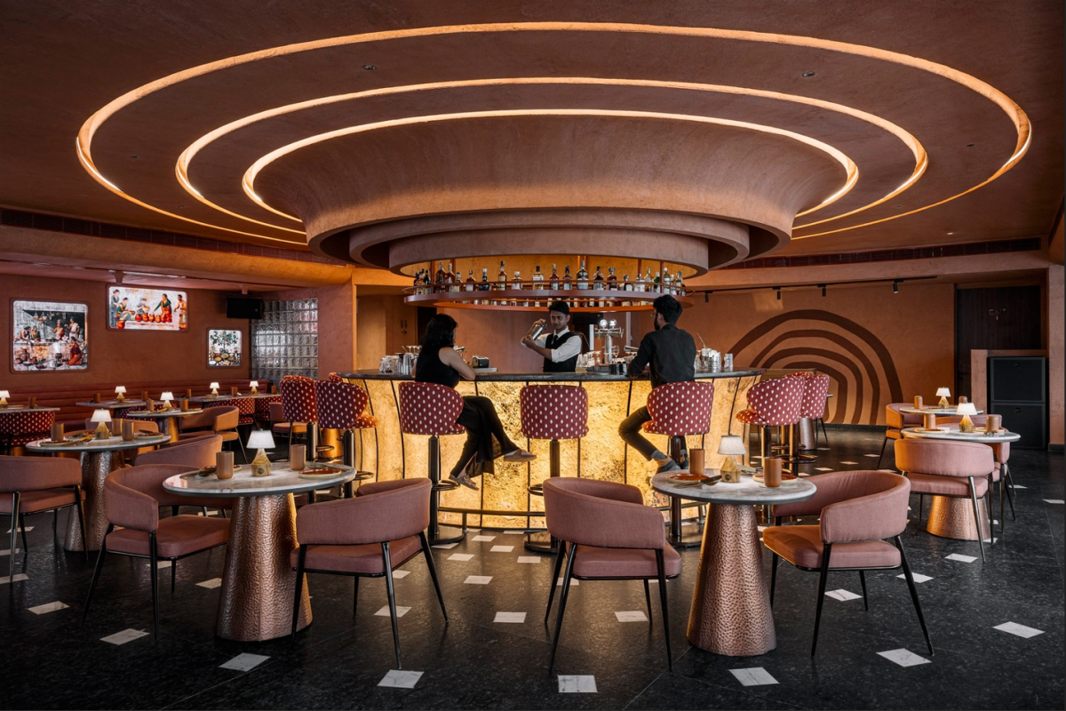 The Interior of this Indian Restaurant Establishes a Distinct Urban ...