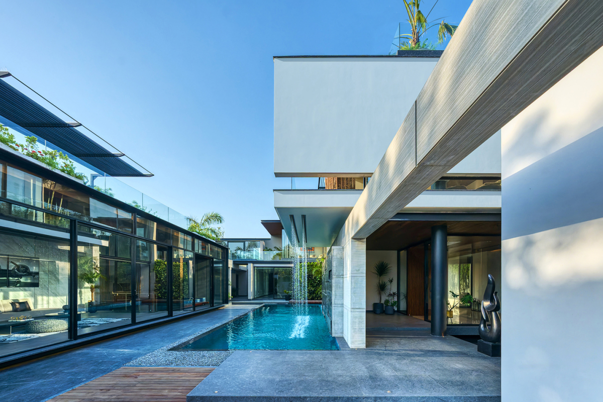 A Pool House Design Creating Linear Elegance | DADA Partners