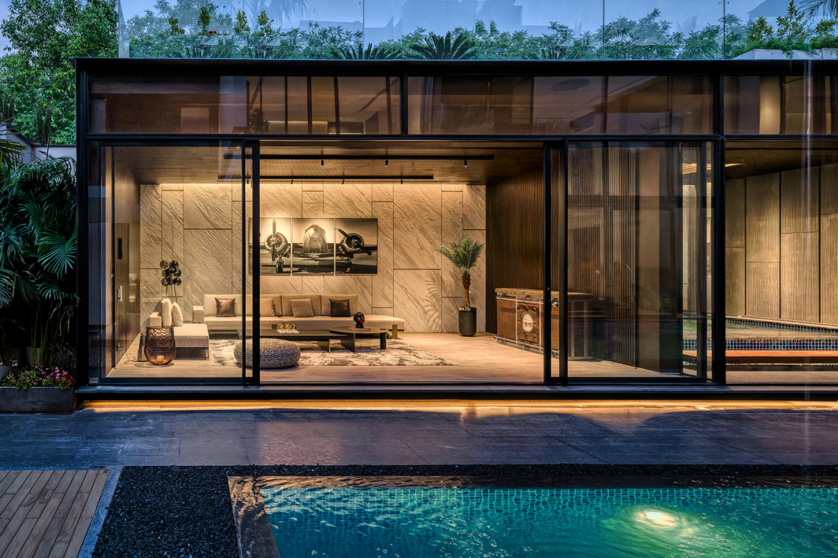 A Pool House Design Creating Linear Elegance | DADA Partners