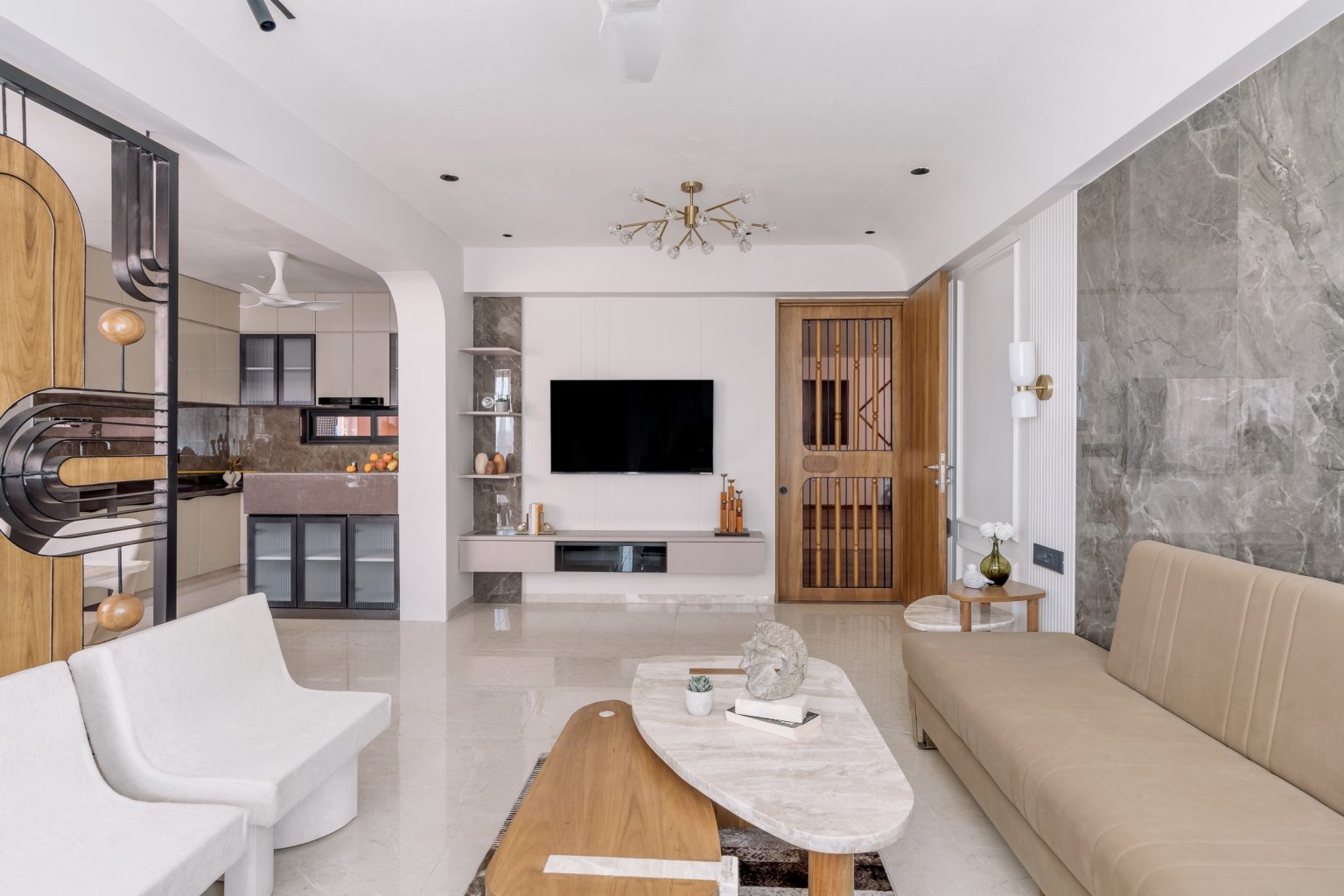 The Home Interior Style Conveys Spaciousness And Lightness With Its ...