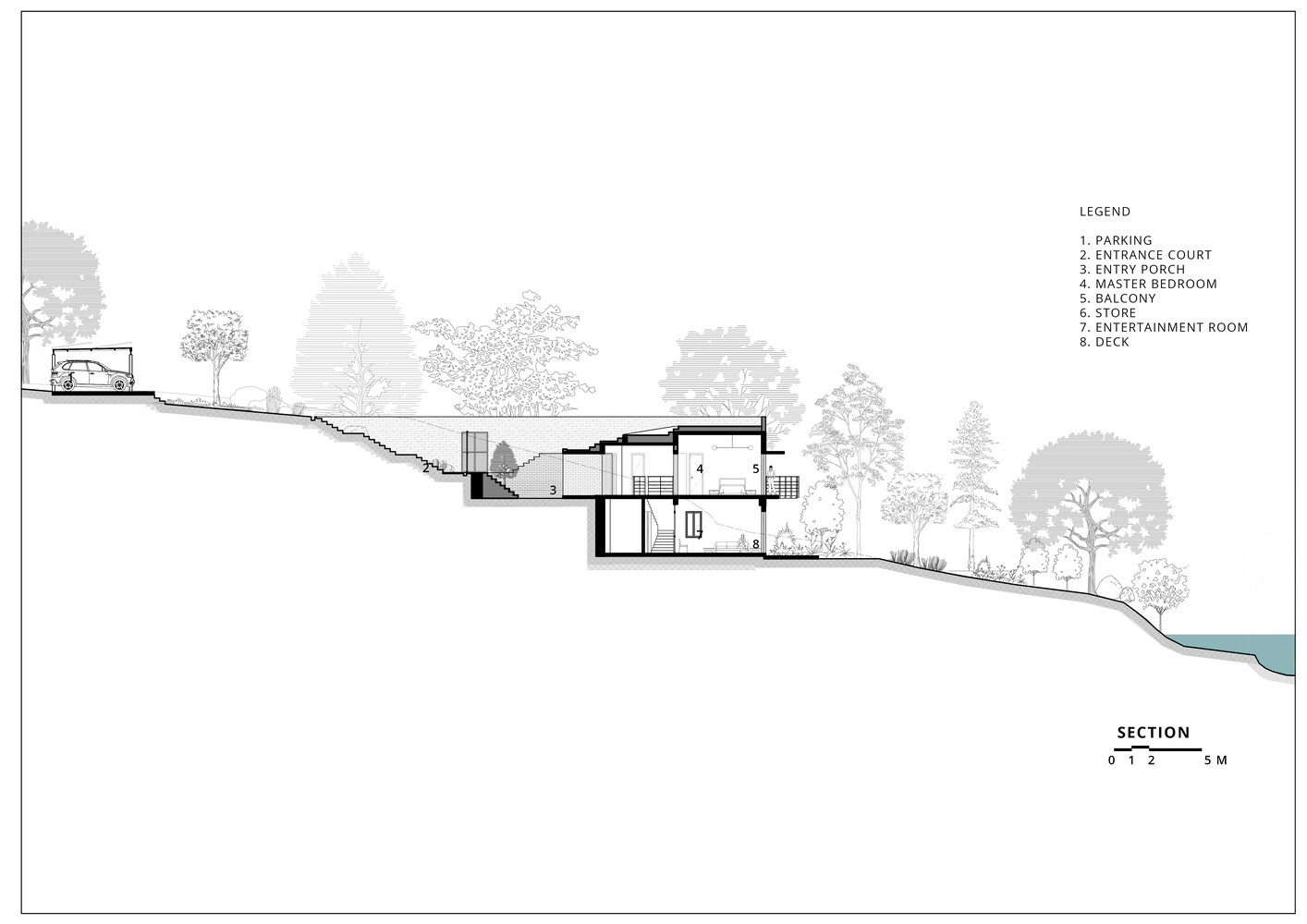 This Slope House Is A Functional Retreat Amidst Nature | Red Brick Studio