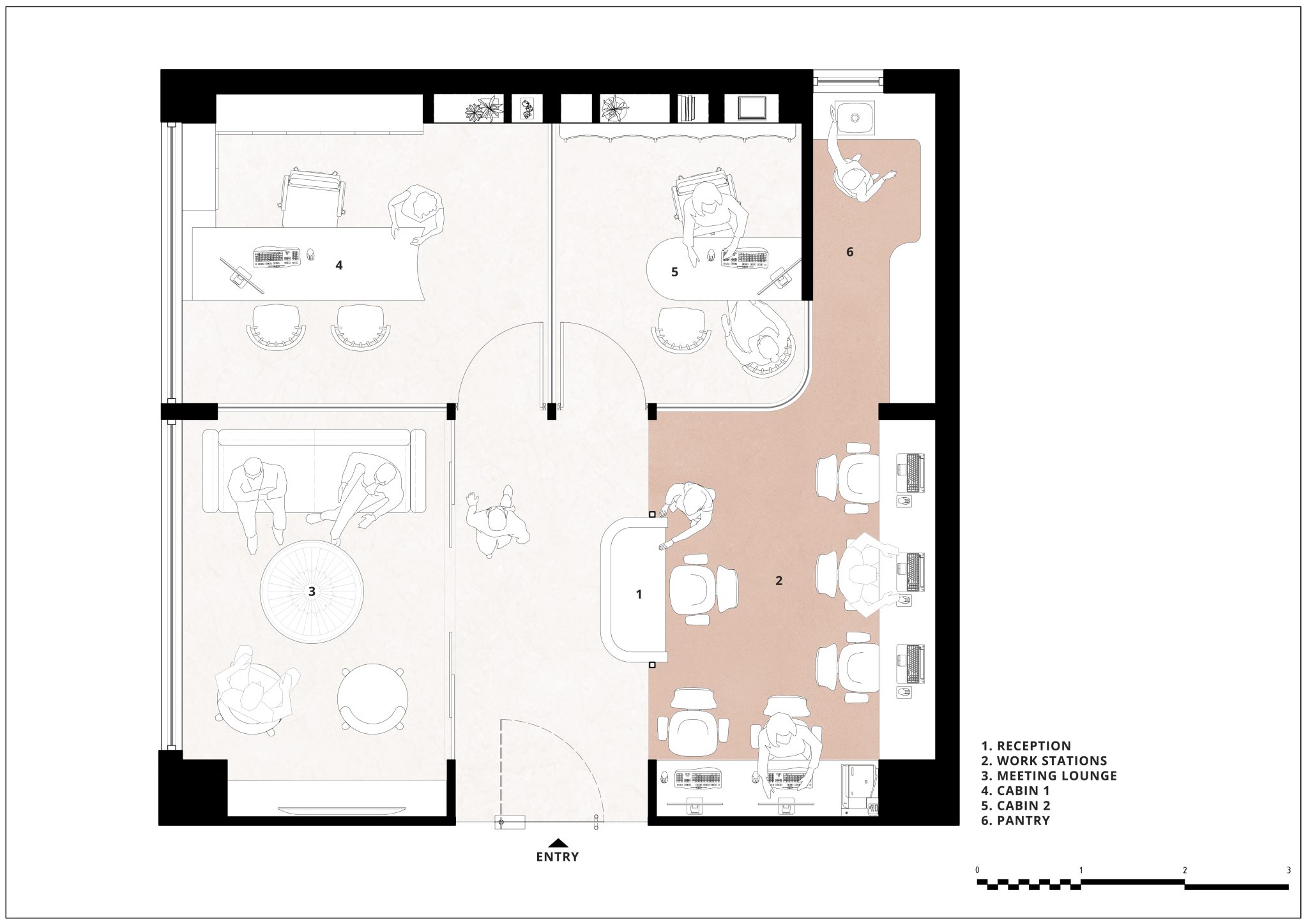This Tiny Office Maximizes Space Without Feeling Cramped | Red Brick Studio