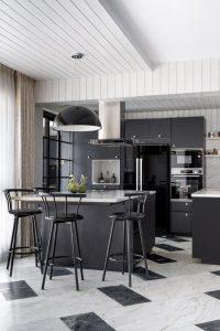 This Transitional Style Interior Design Transforms Open-plan Space Into ...