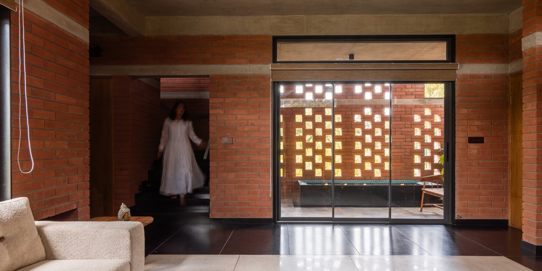 Jali Wall Becomes The Focus Element In This Farmhouse | Put Your Hands ...