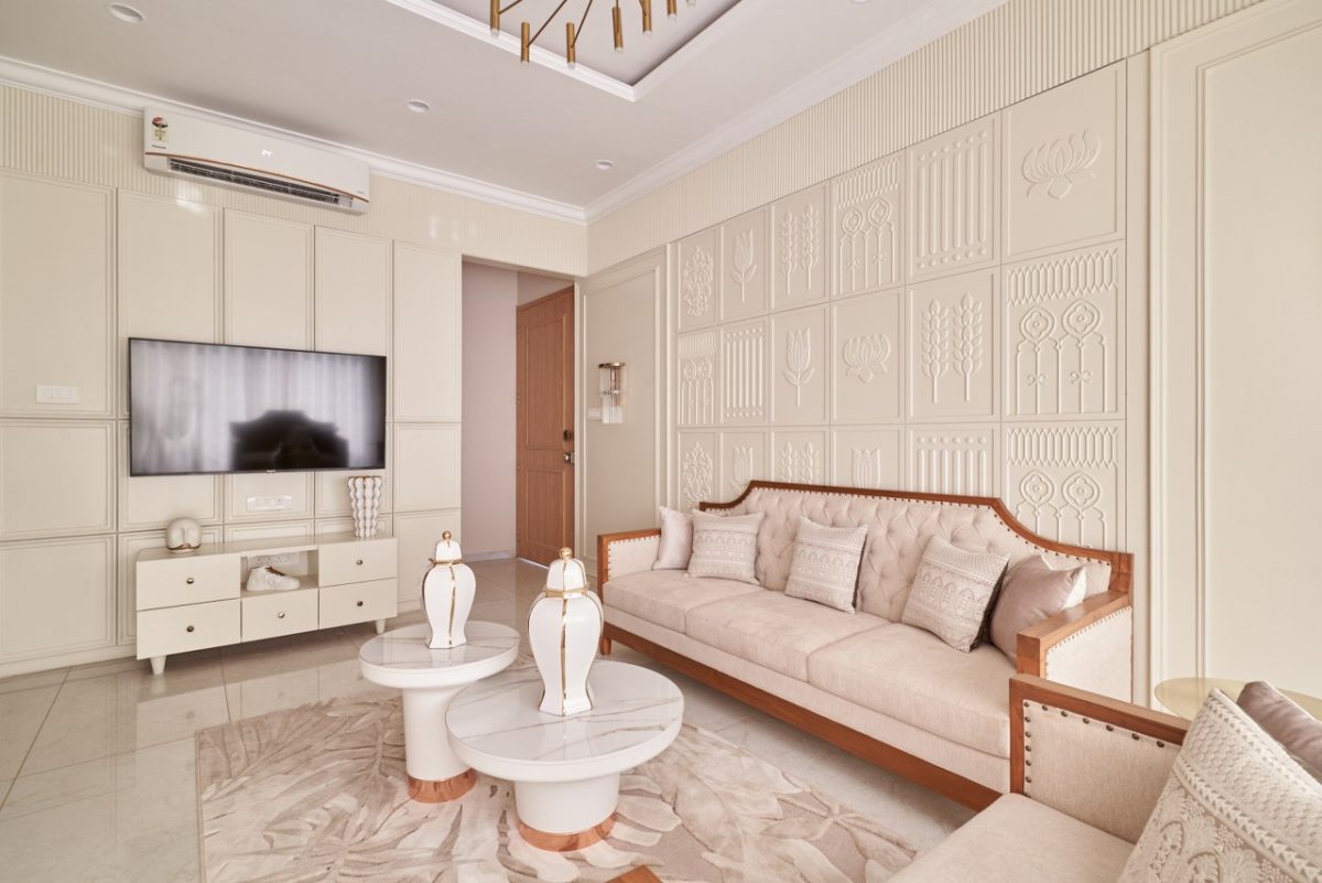 Neutral Interior Creates A Polished And Rich Look In Modern Home Design ...