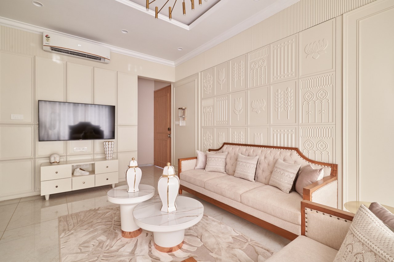Neutral Interior Creates A Polished And Rich Look In Modern Home Design ...