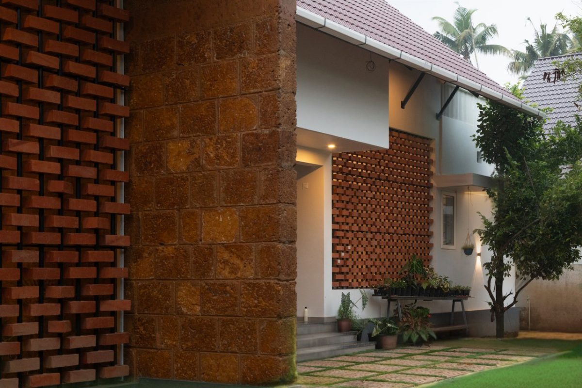 This Brick Home Design Takes A Natural Turn with Holed Breathable Walls ...
