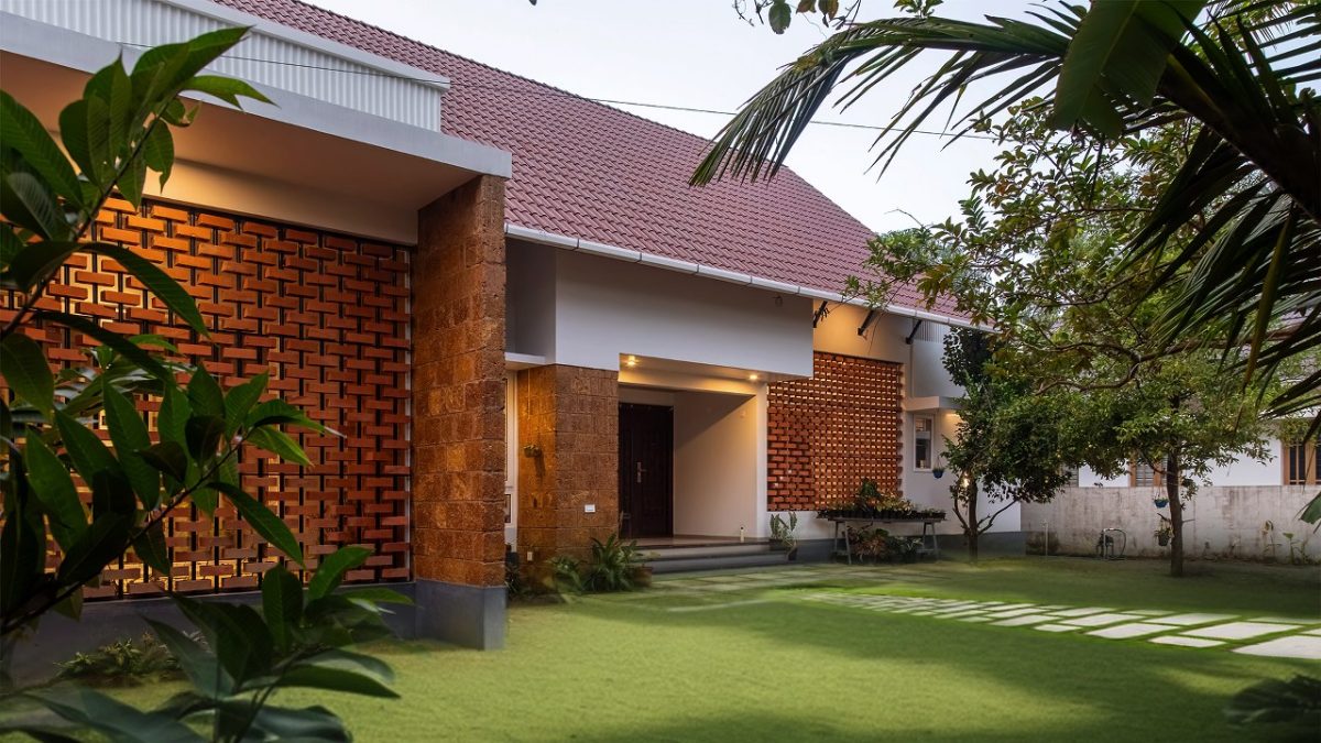 This Brick Home Design Takes A Natural Turn with Holed Breathable Walls | amAC Architects