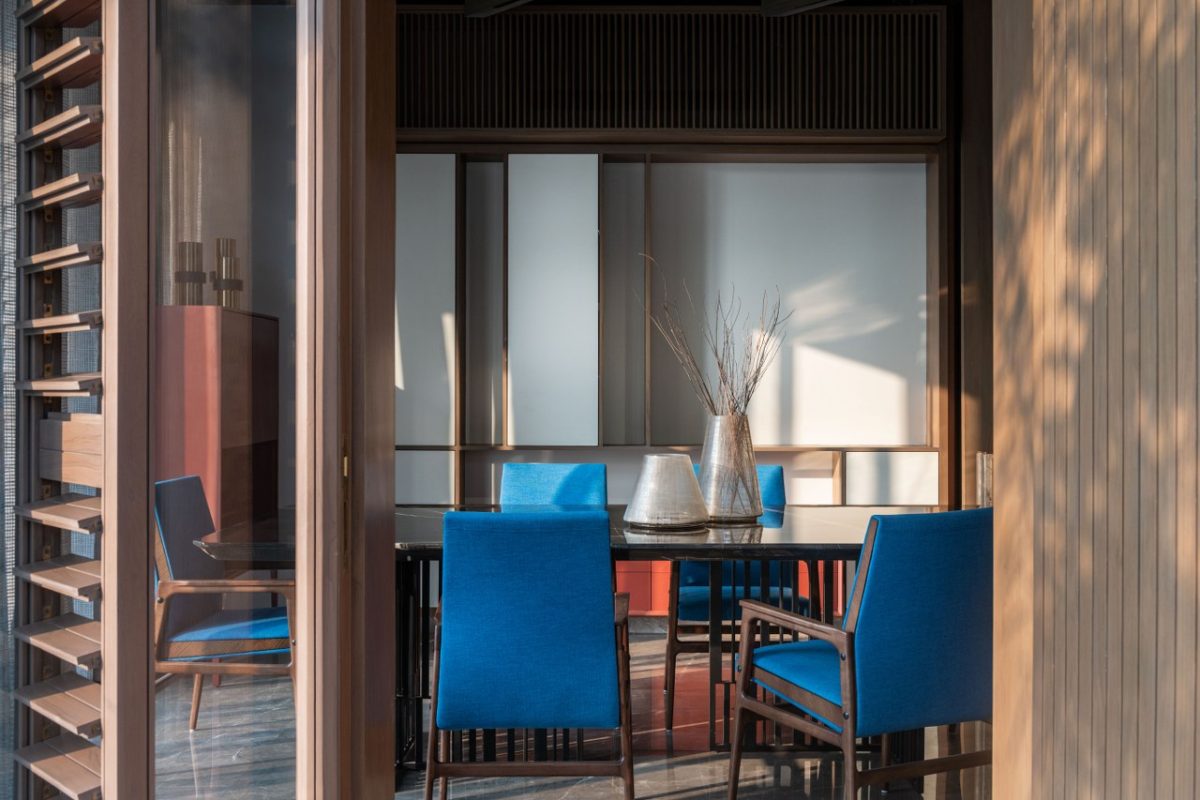 The Residence Features An Exposed Brick Design That Enhances Its Street ...