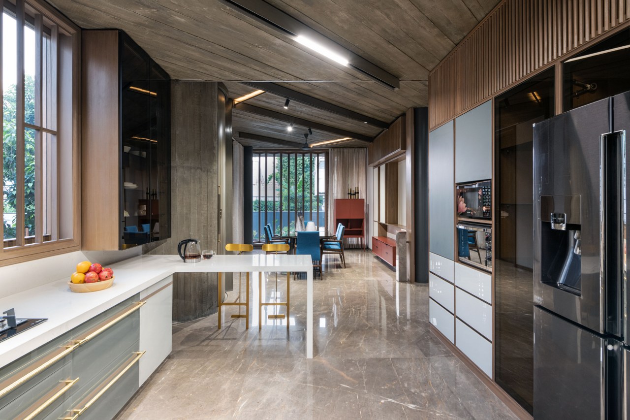The Residence Features An Exposed Brick Design That Enhances Its Street ...