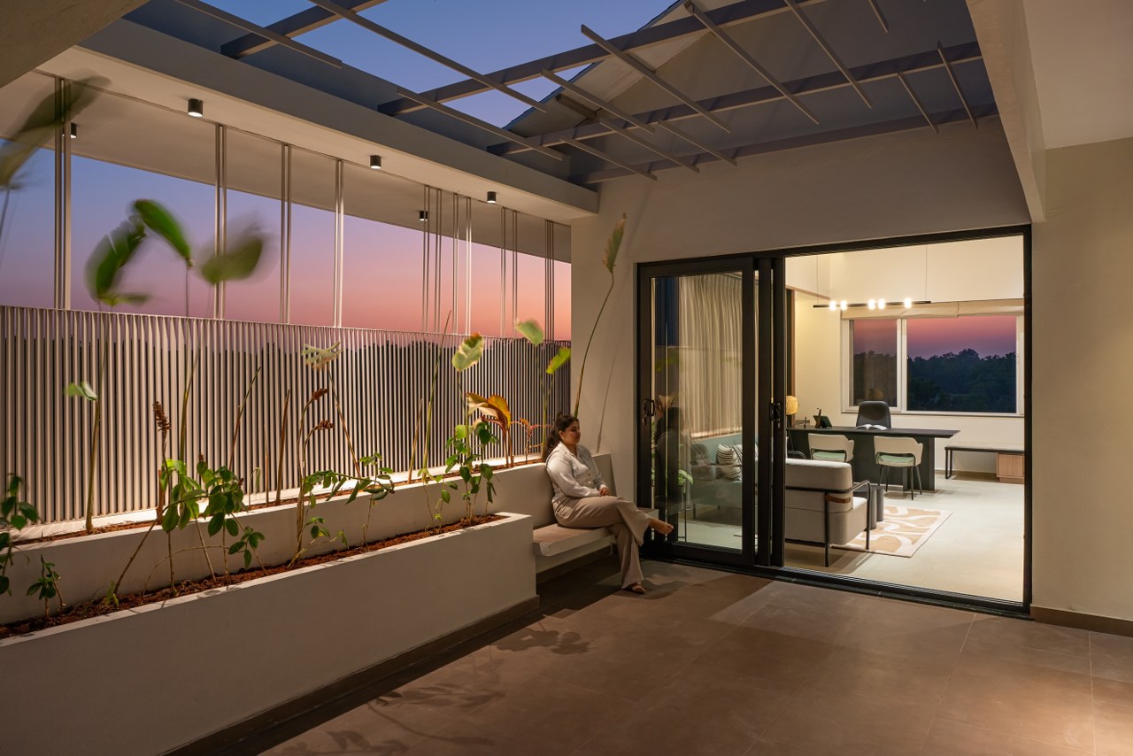 This 1BHK Penthouse Reimagines Thoughtful Home Office Interior Design | MH Design-Build