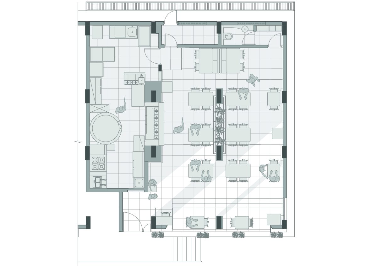 This Pizzeria Sets an Immersive Experience with Grid Design | Nativity ...