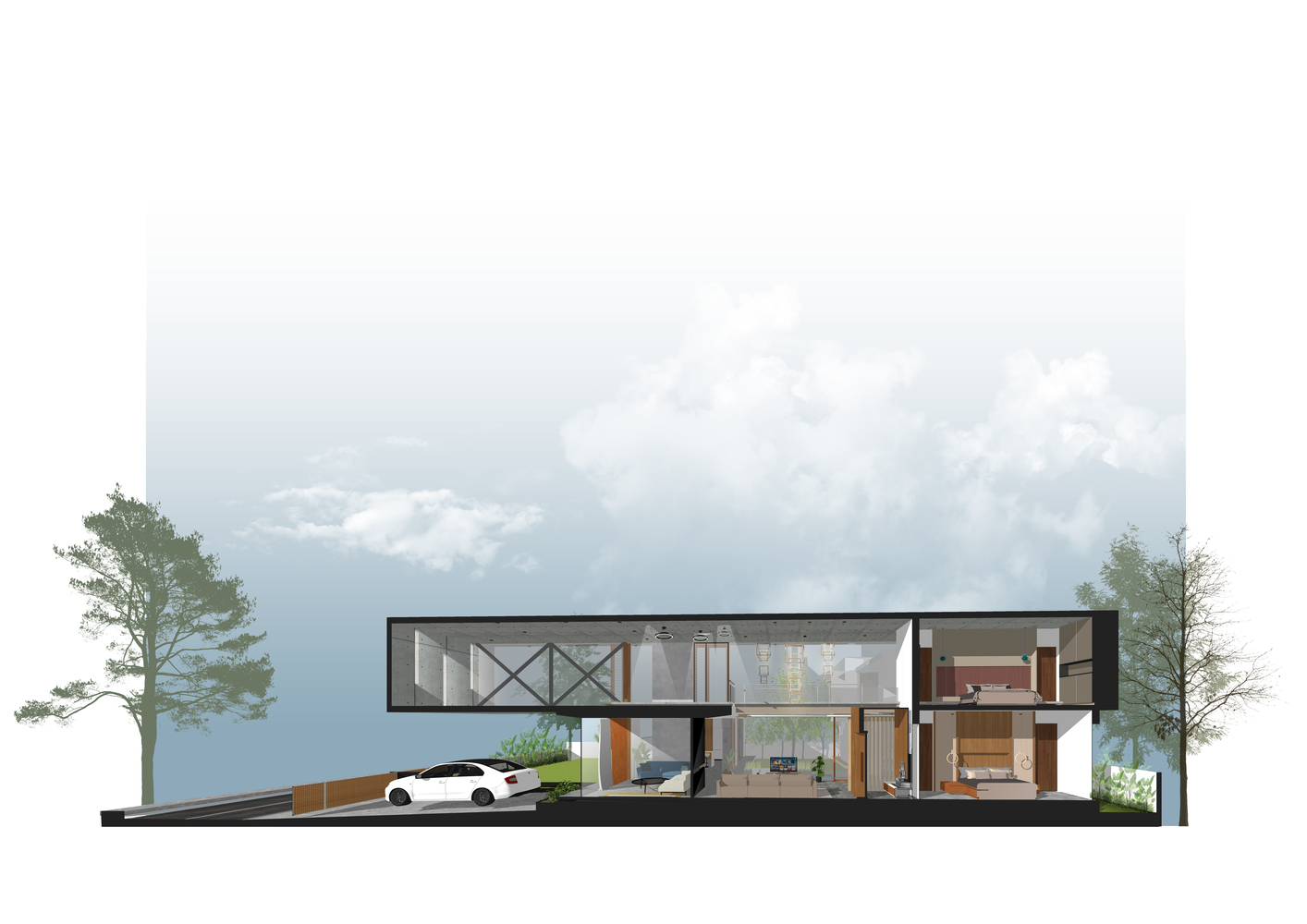 With Striking Cantilever Design This House Blends Craft With Geometry
