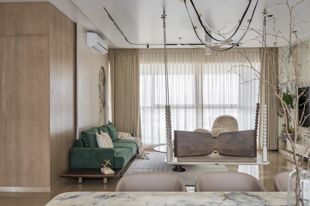 This Flat Interiors in Pune Unfolds Comfort & Quiet Magic | Cubix Global - The Architects Diary