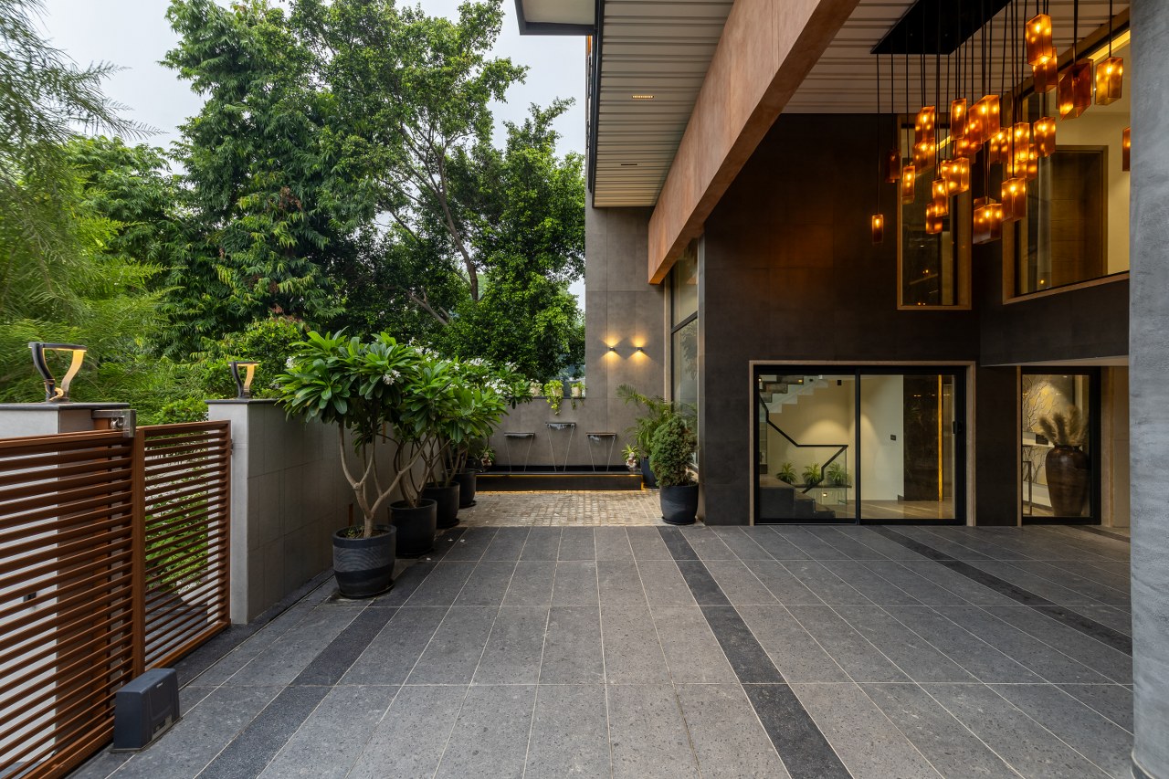 Golden Accents Stand Out in the Interiors of This Noida Bungalow ...
