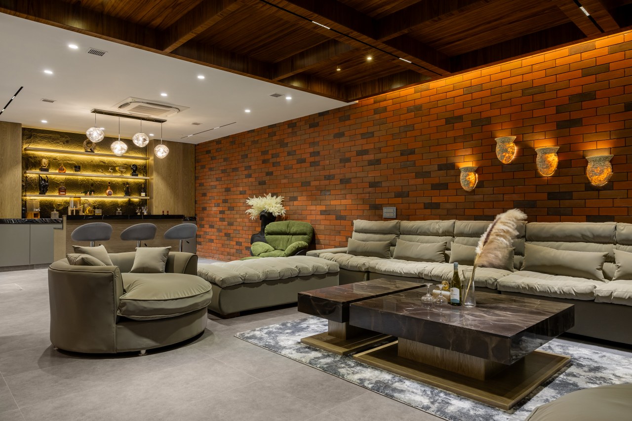 Golden Accents Stand Out in the Interiors of This Noida Bungalow ...