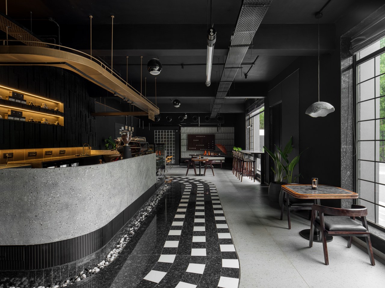 This Bespoke Cafe Is A Bold Experiment In Layered Raw Textures And ...