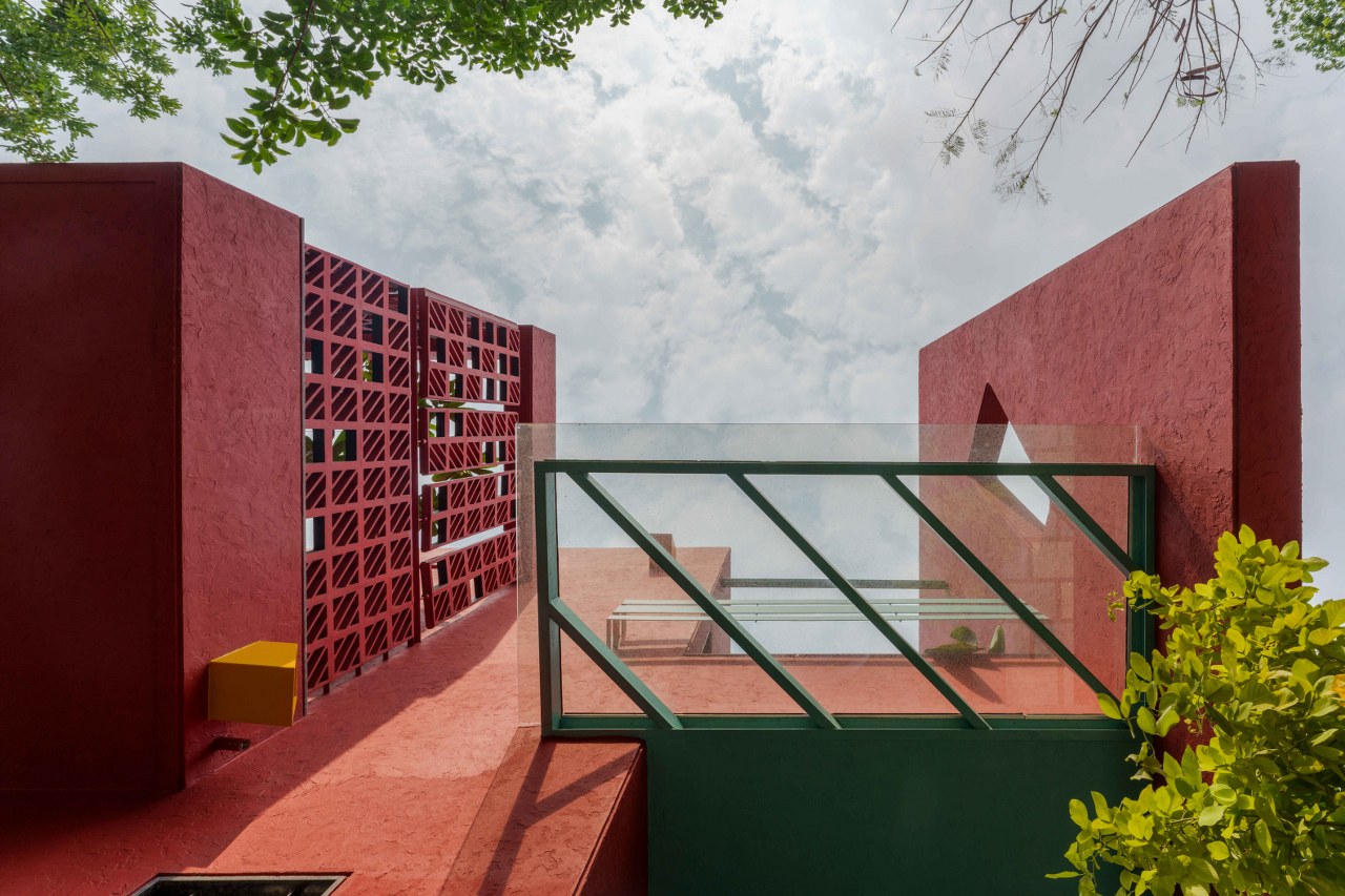 A Red Terracotta Facade Stands Out For Its Raw Yet Sophisticated Nature ...