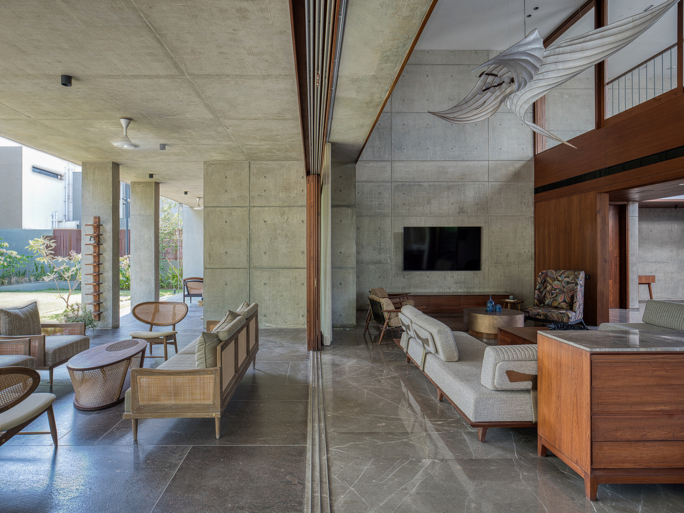 This Home With Double Height Living Spaces Is A Microcosm Of Liveliness ...